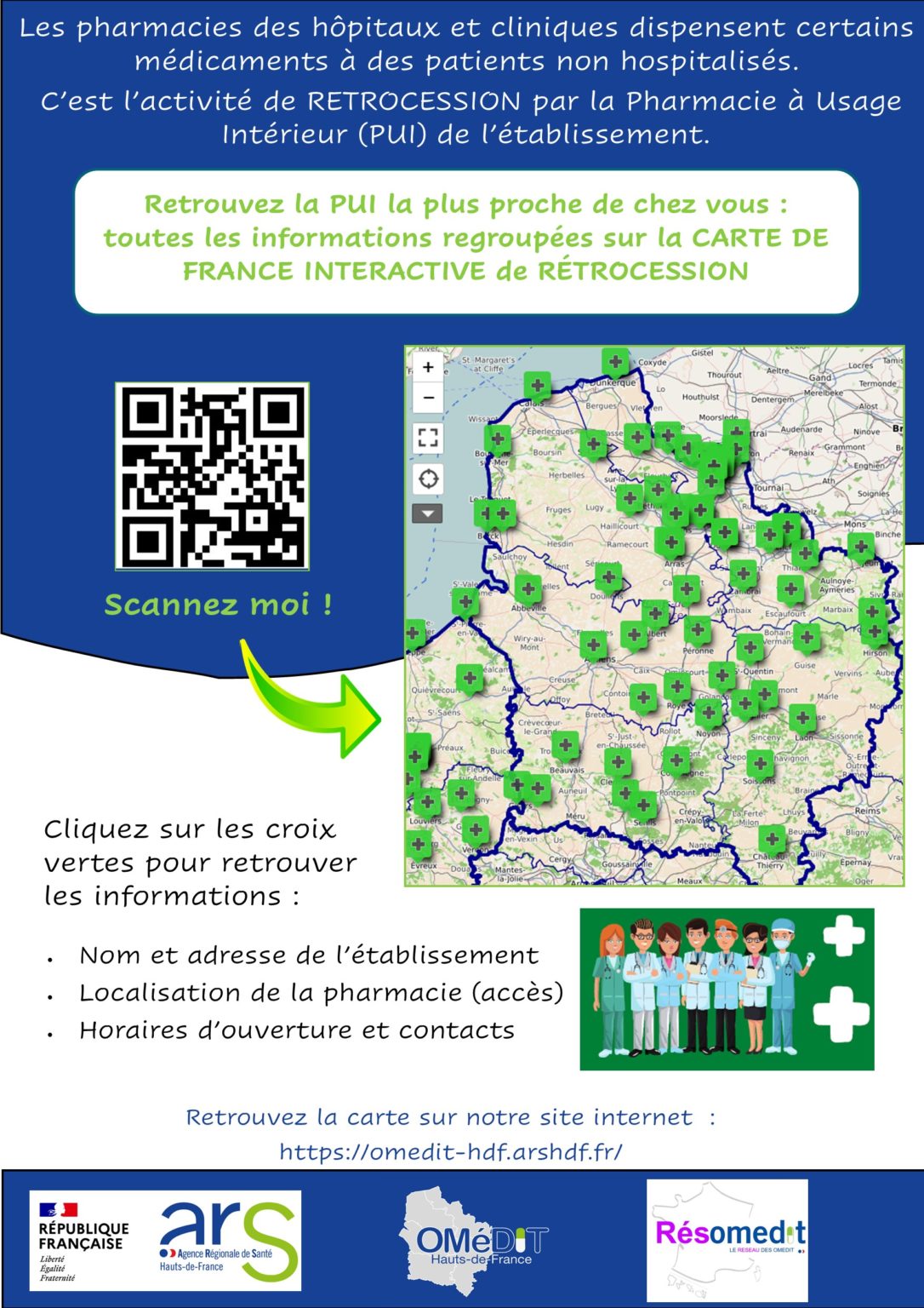 Carte Rétrocession - OMéDIT Hauts-de-France